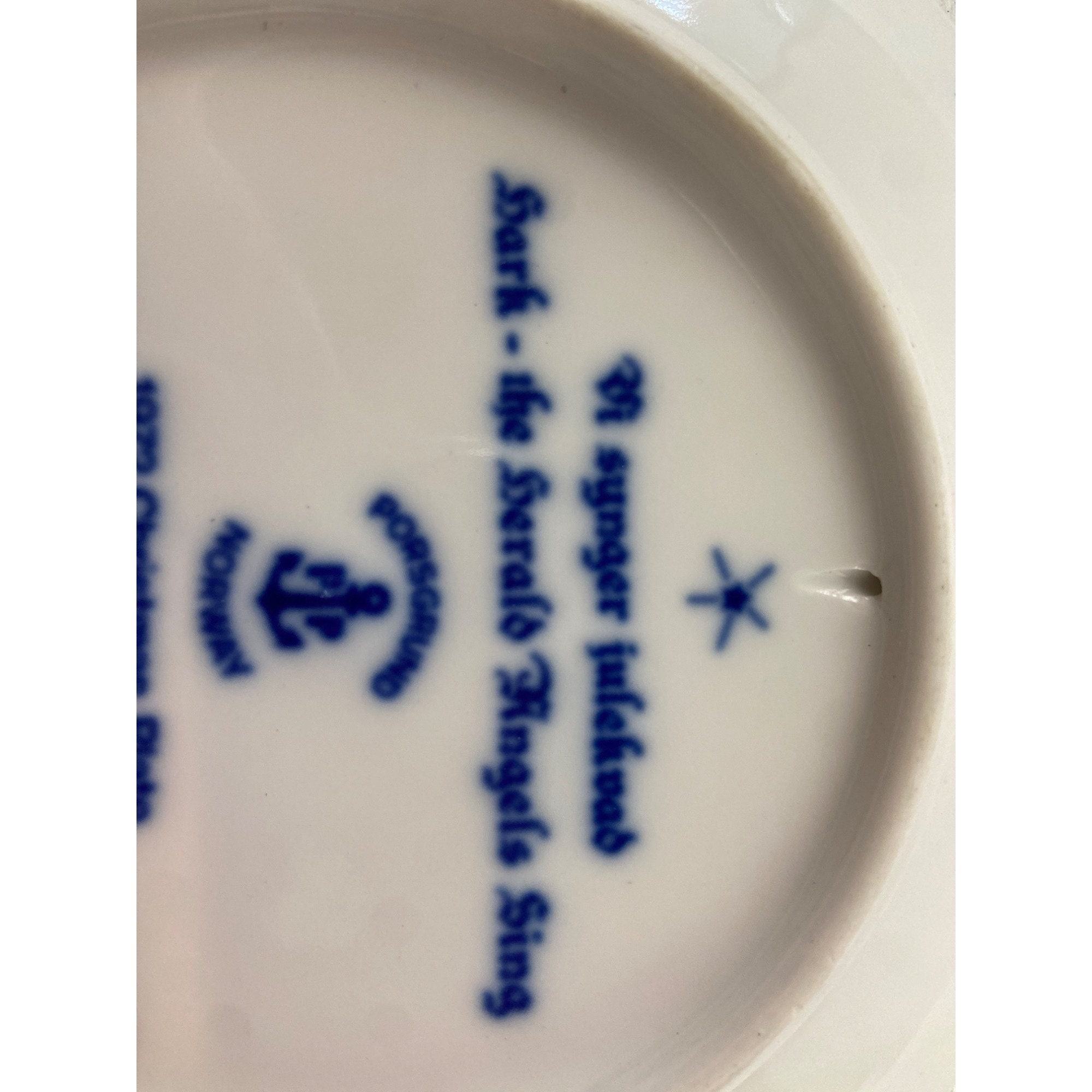Vintage 1972 Porsgrund Jule Platte-christmas Plate With 3 Angels and a ...
