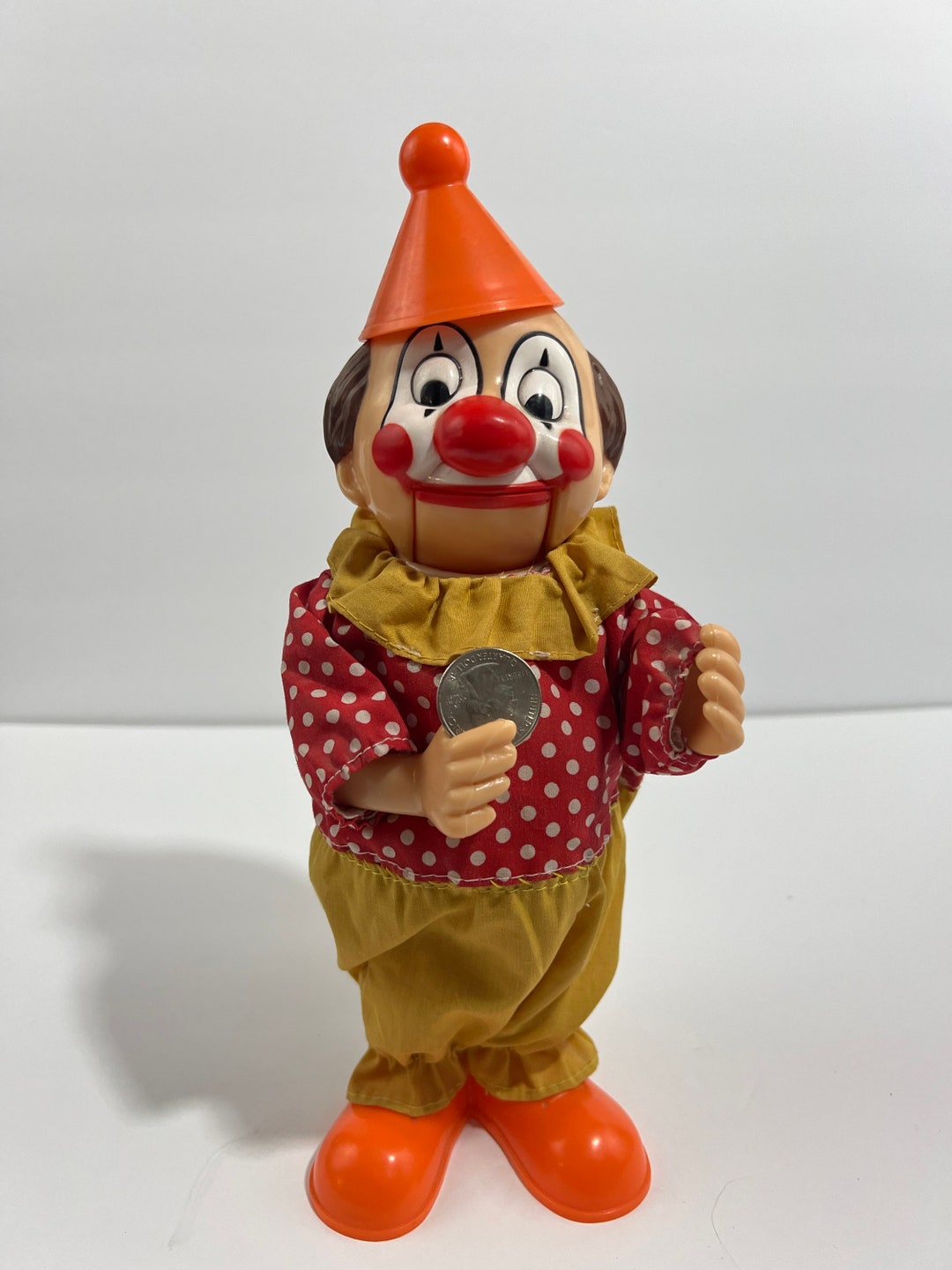 Vintage Hard Plastic Money Wish Clown Bank - Marked PATEN PENDING ...