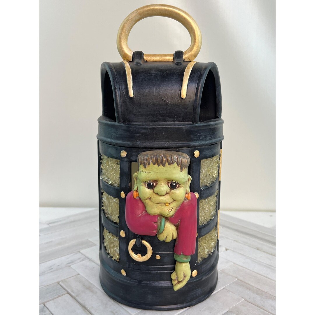 Vintage Frankenstein Cermaic Halloween Decoration Table Light - Etsy