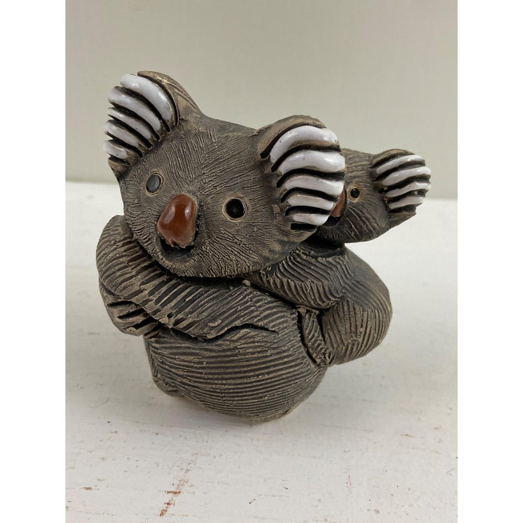 Artesania Rinconada Koala With Baby Ceramic Figurine 3" Handcrafted ...