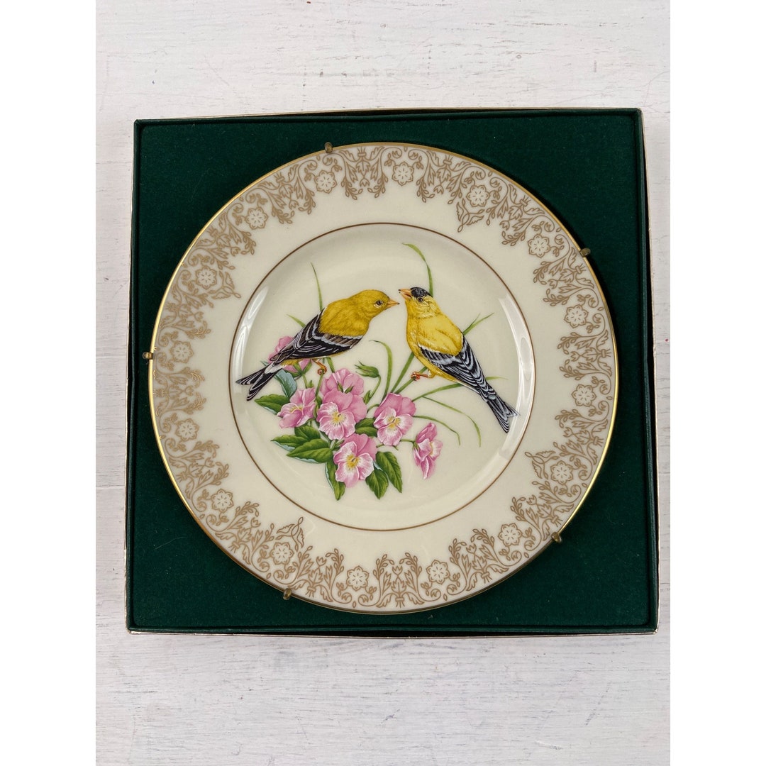 Vintage 1991 the Lenox Garden Bird Plate Collection American Goldfinch ...