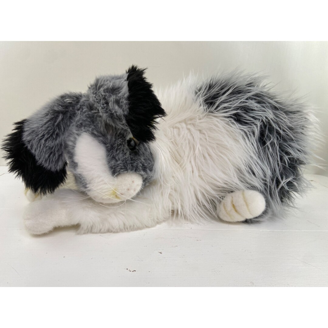 Vintage CWC Imported Black and White Bunny Rabbit Plush - Etsy