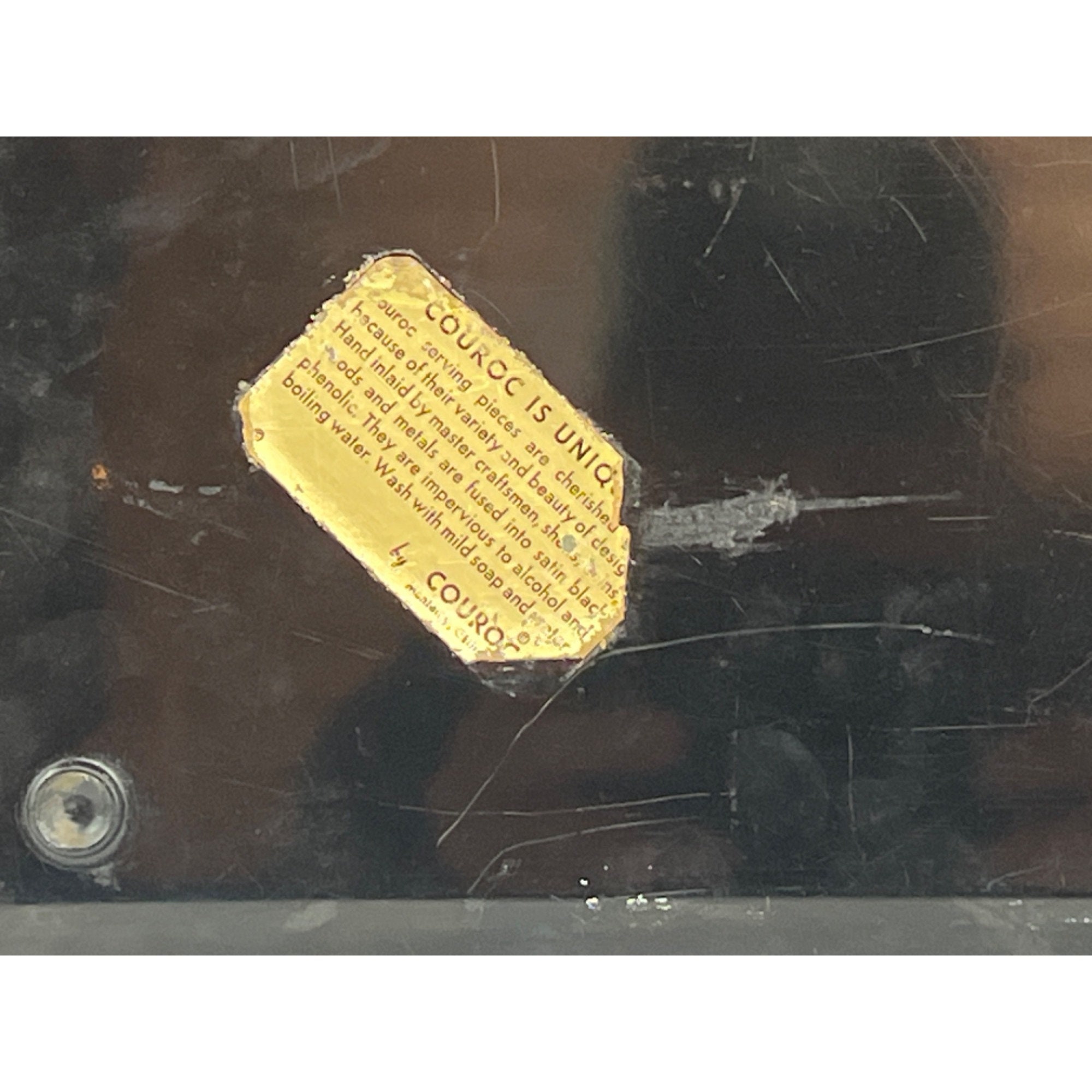 Rare Vintage Mid Century Large COUROC of Monterey California Couroc ...