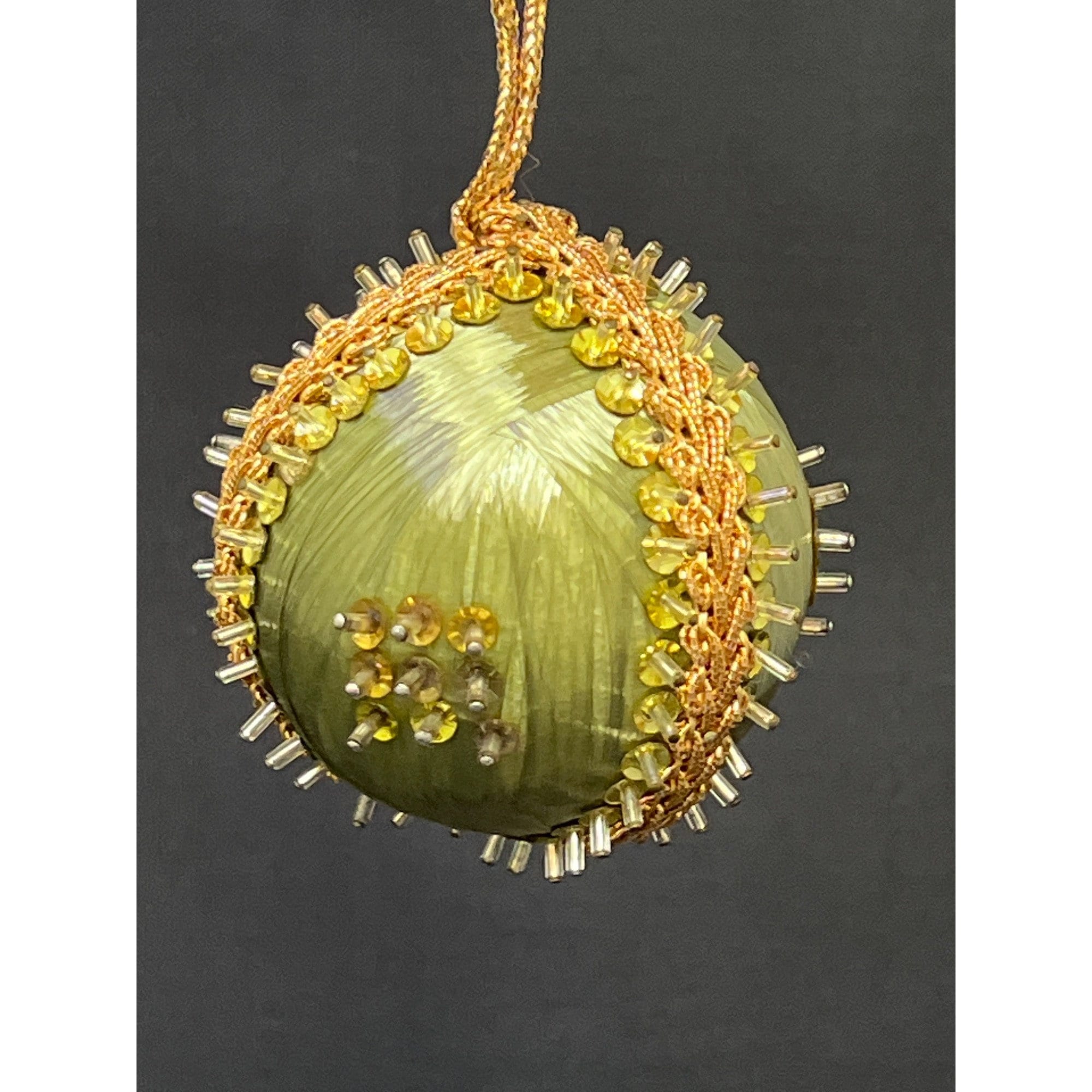 Vintage Handmade Push Pin Christmas Ornament - Gold - Etsy