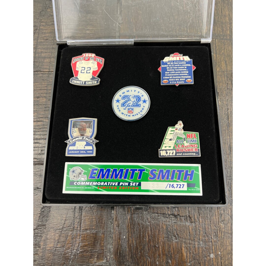 Vintage Dallas Cowboys 2002 Emmitt Smith Pin Set Limited Edition 133/ ...