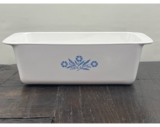 Corning Ware Blue Cornflower Loaf Pan P-315-B 1960s Vintage Glass ...