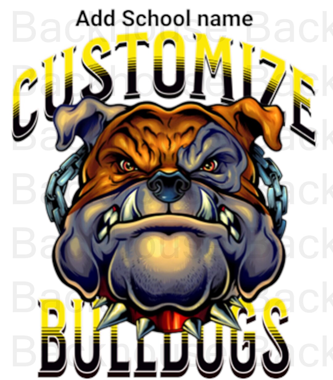 Bulldogs, Mascot, Customize Sublimation Transfer, Heat Transfer, Image ...