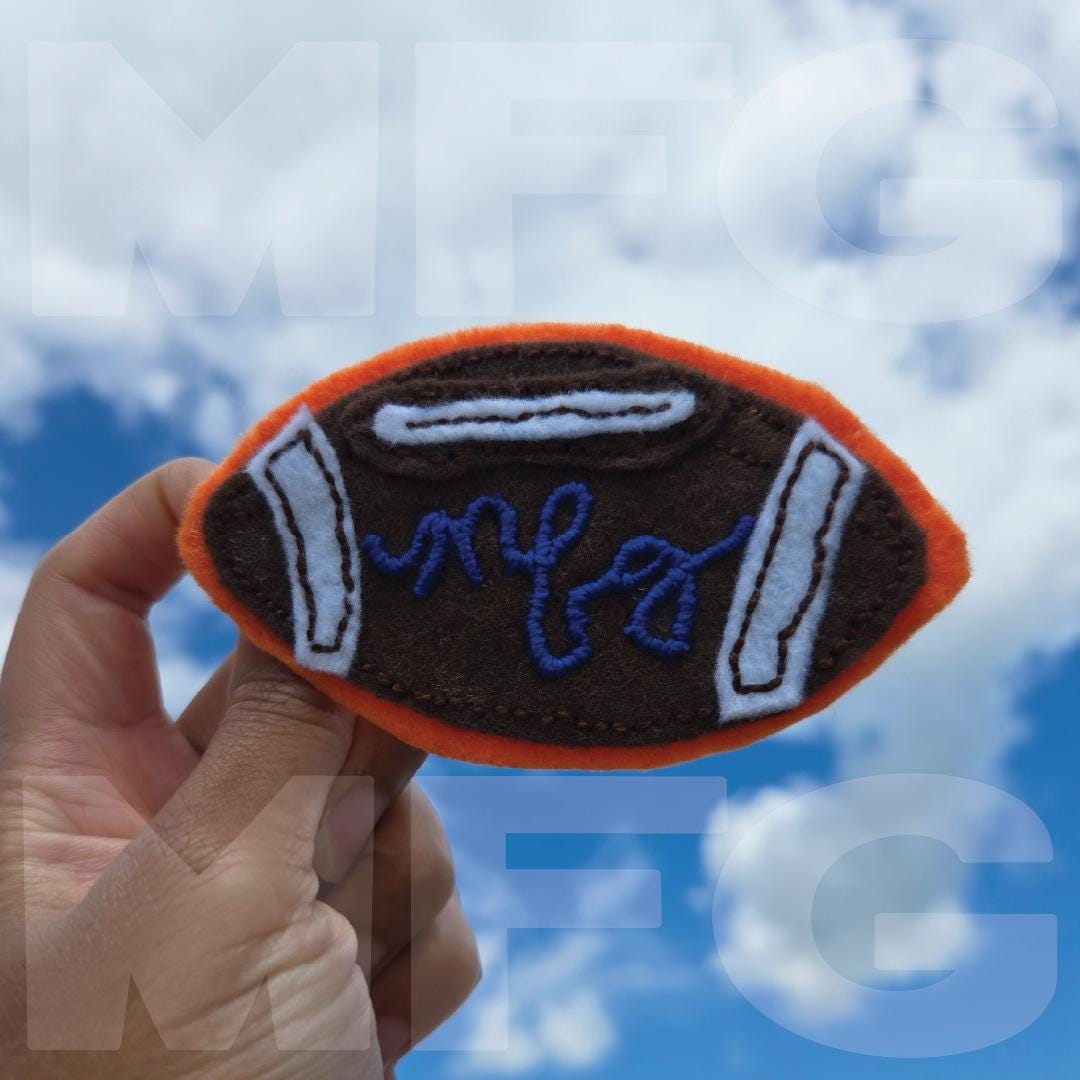 Football Felt Pin - Personalized - Etsy