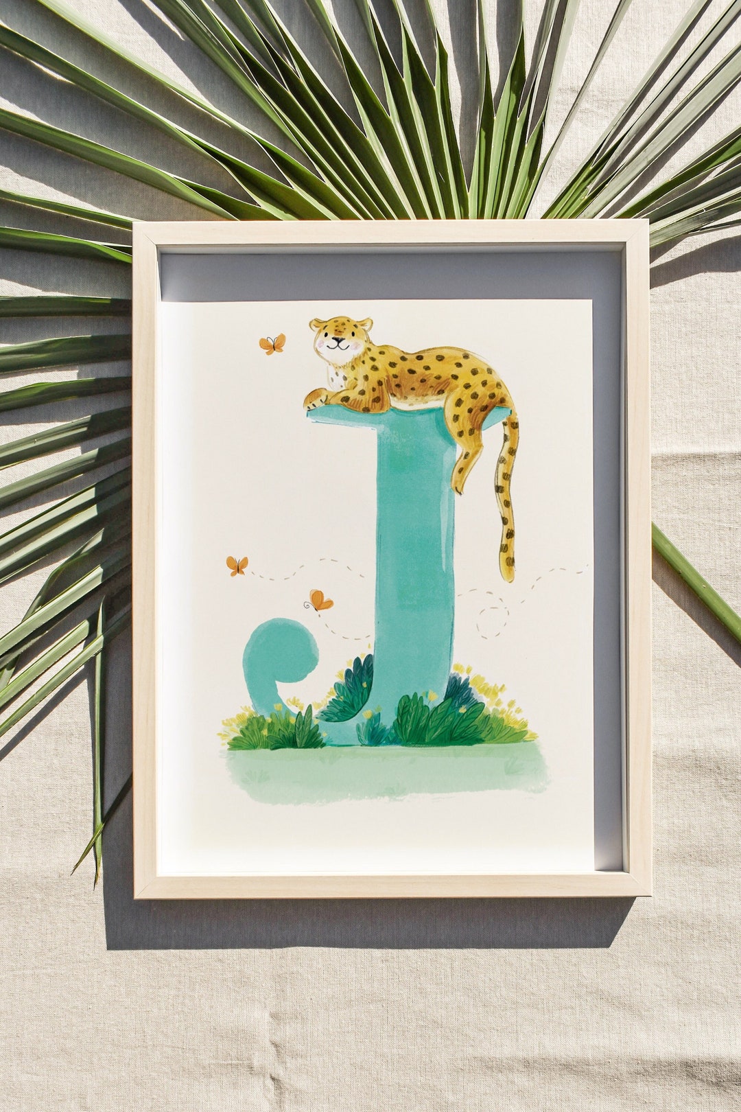 Letter J Art Print Kid Art Kid's Art Print Cute Nursery - Etsy