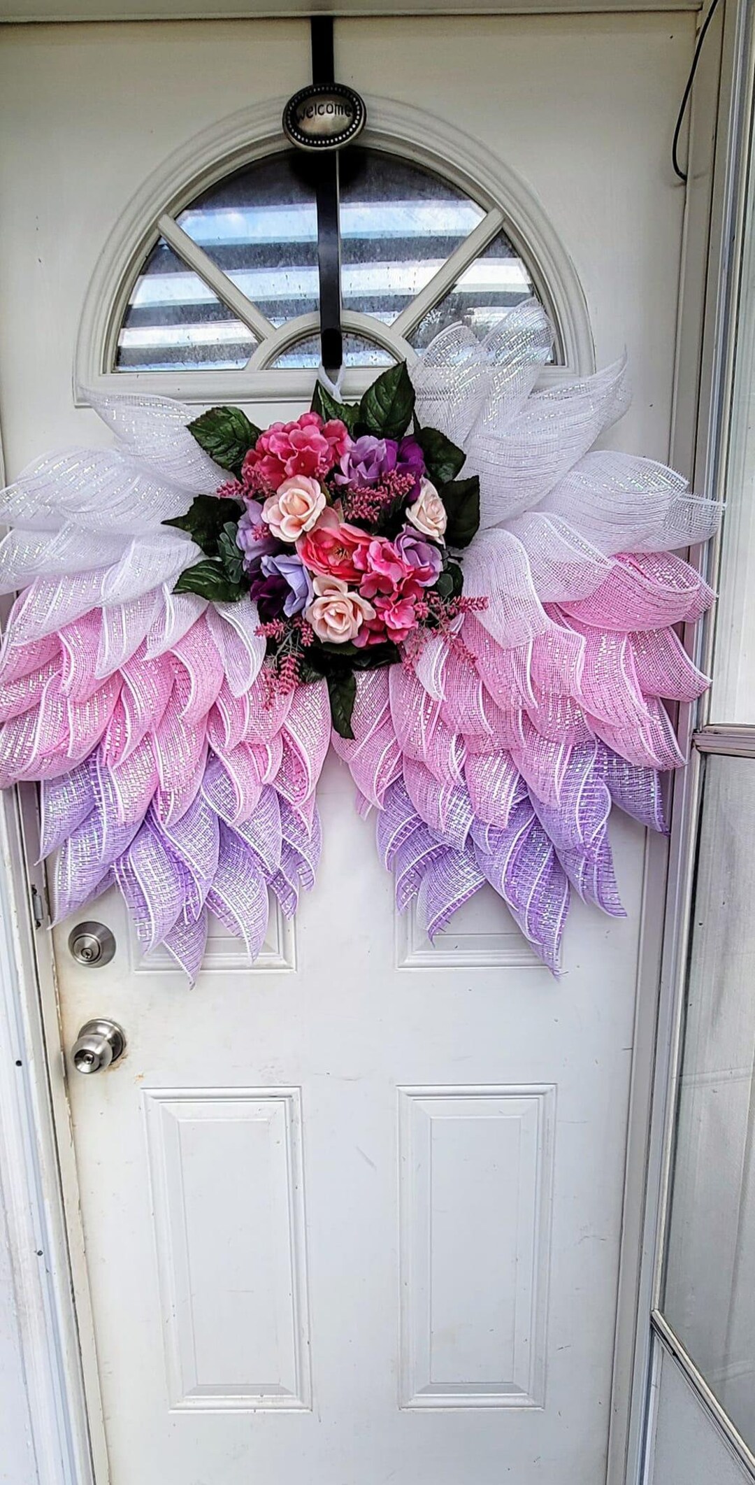 Choose Your Color,angel Wing Wreath, Angel Wings Decor, Funeral Wreath ...