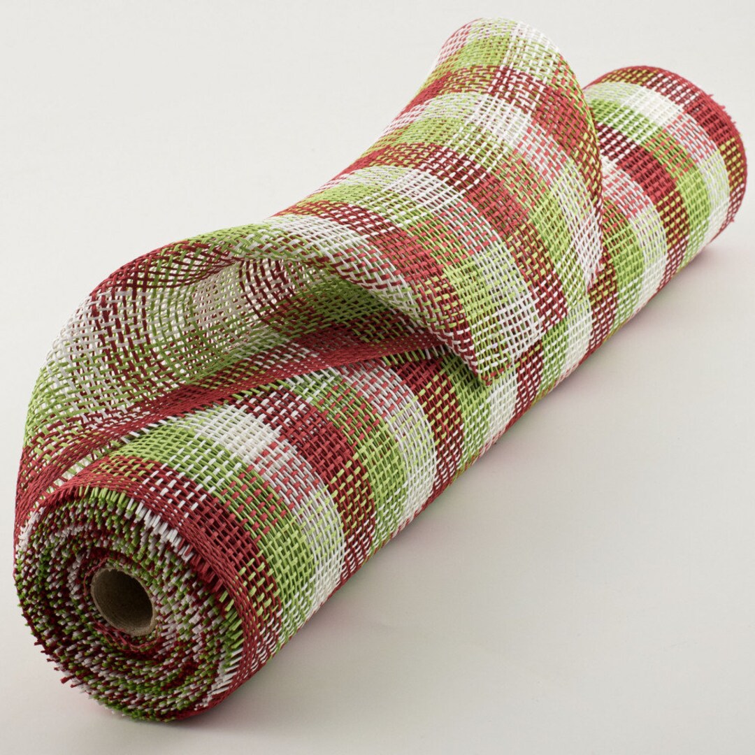 Deco Mesh, Wreath Mesh, Paper Mesh, Red/white and Green Mesh, Deco Mesh ...