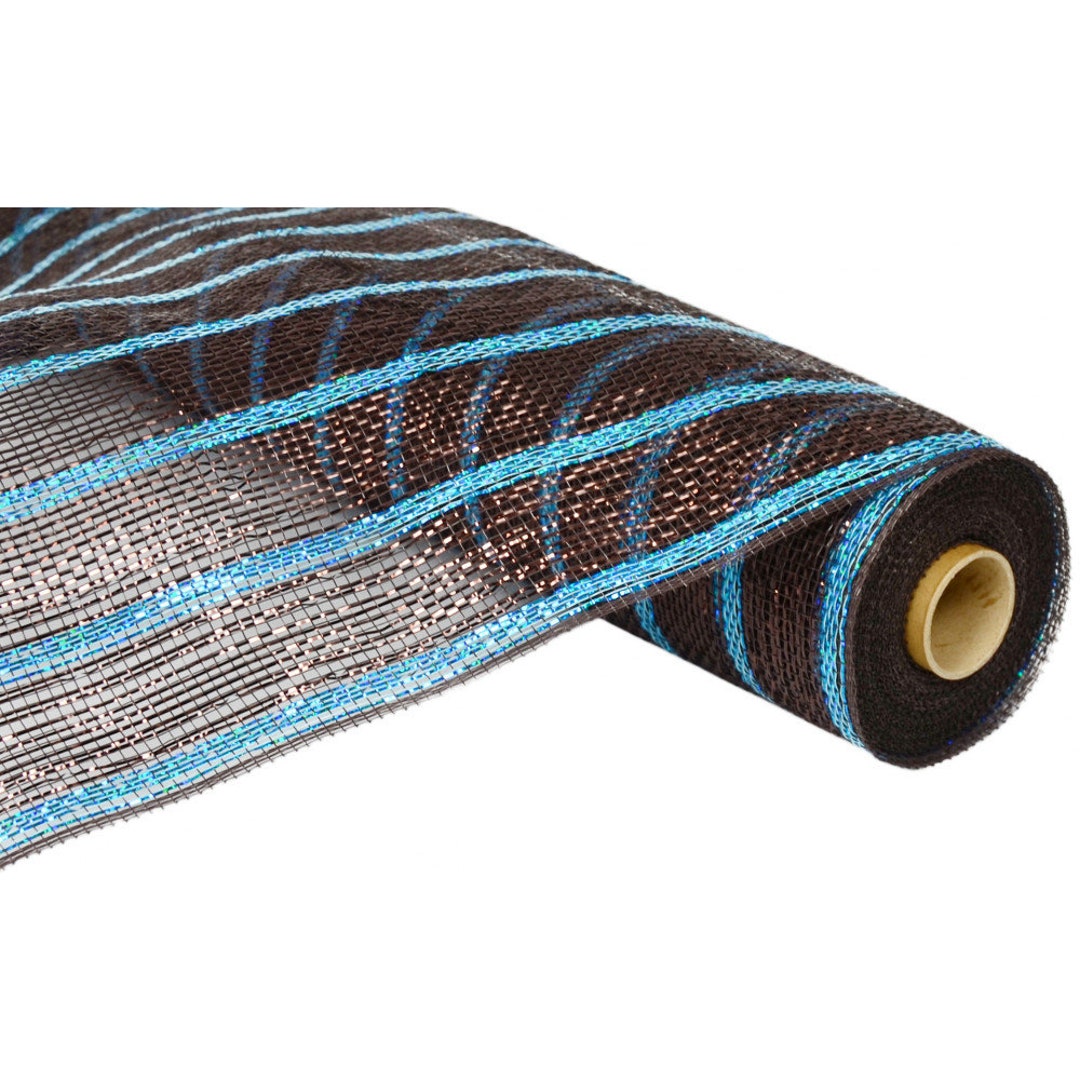 Deco Mesh, Wreath Mesh, Brown/blue, Mesh, 21 Inch Mesh - Etsy