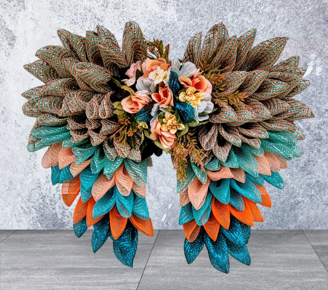 Floral Angel Wings Wreath: Easter, Mother's Day Decor - Etsy