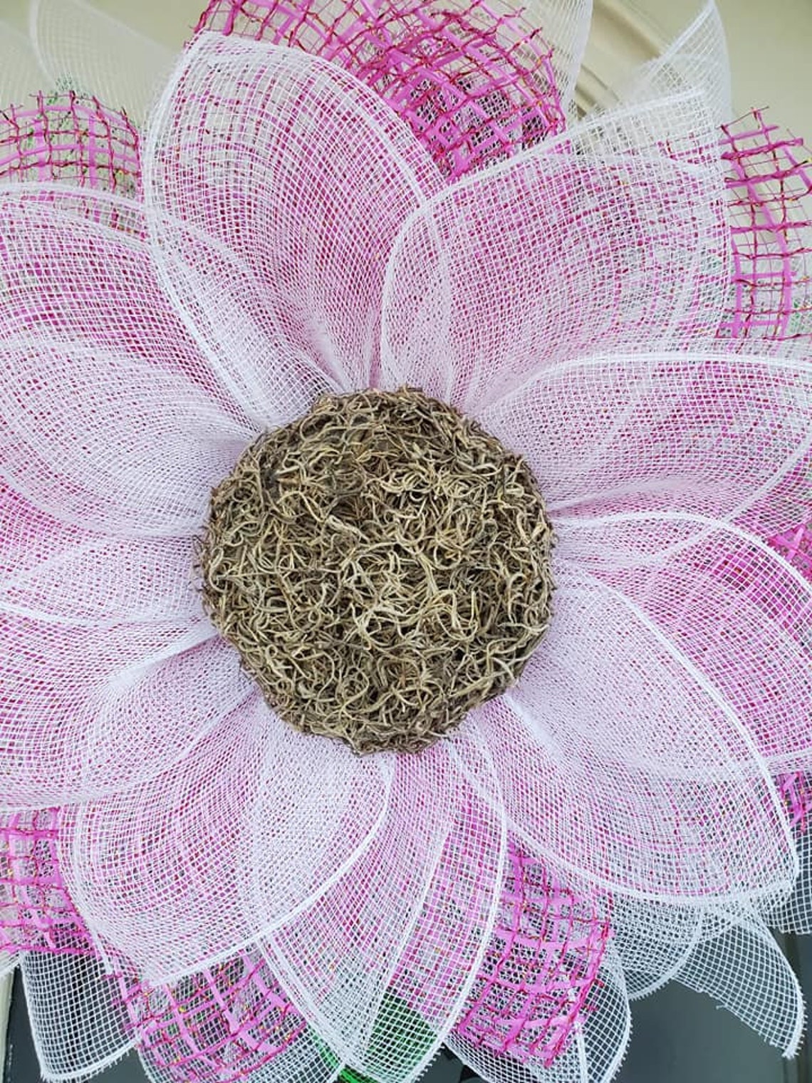 Deco Mesh Rose Flower Wreath Flower Wreath Mothers Day | Etsy