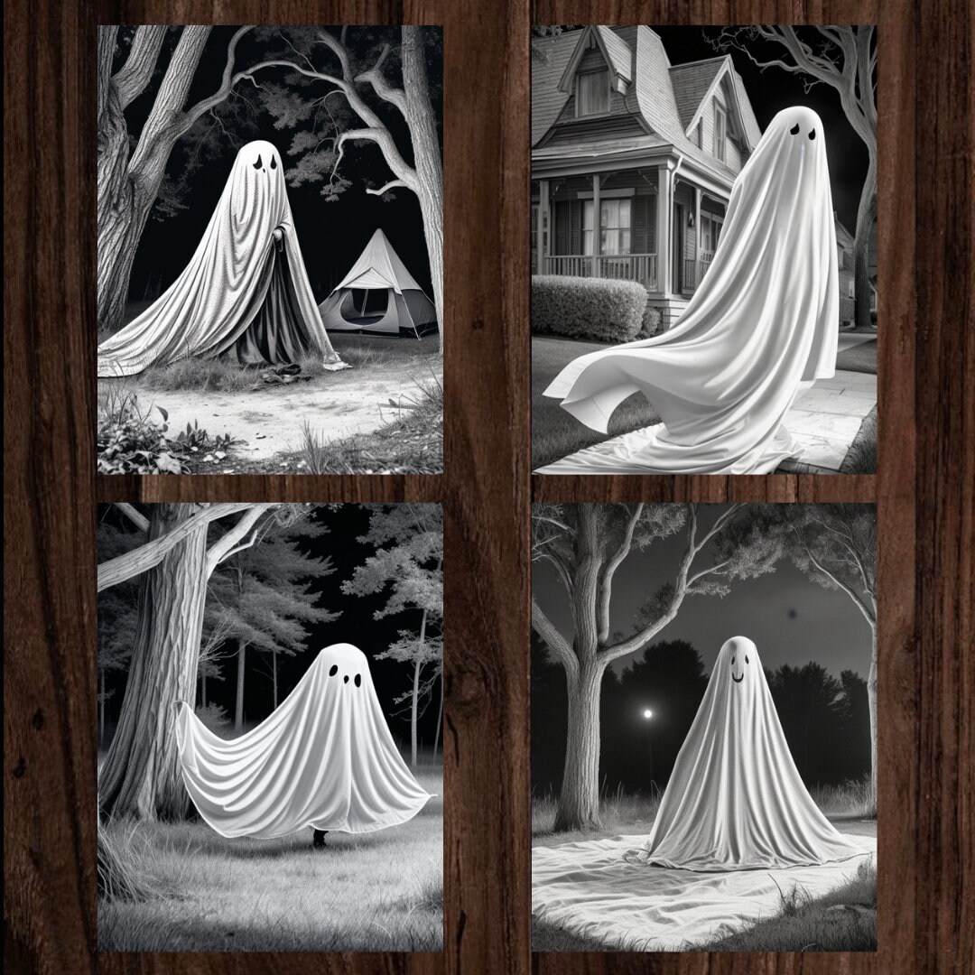 Sheet Ghost Coloring Pages - Etsy