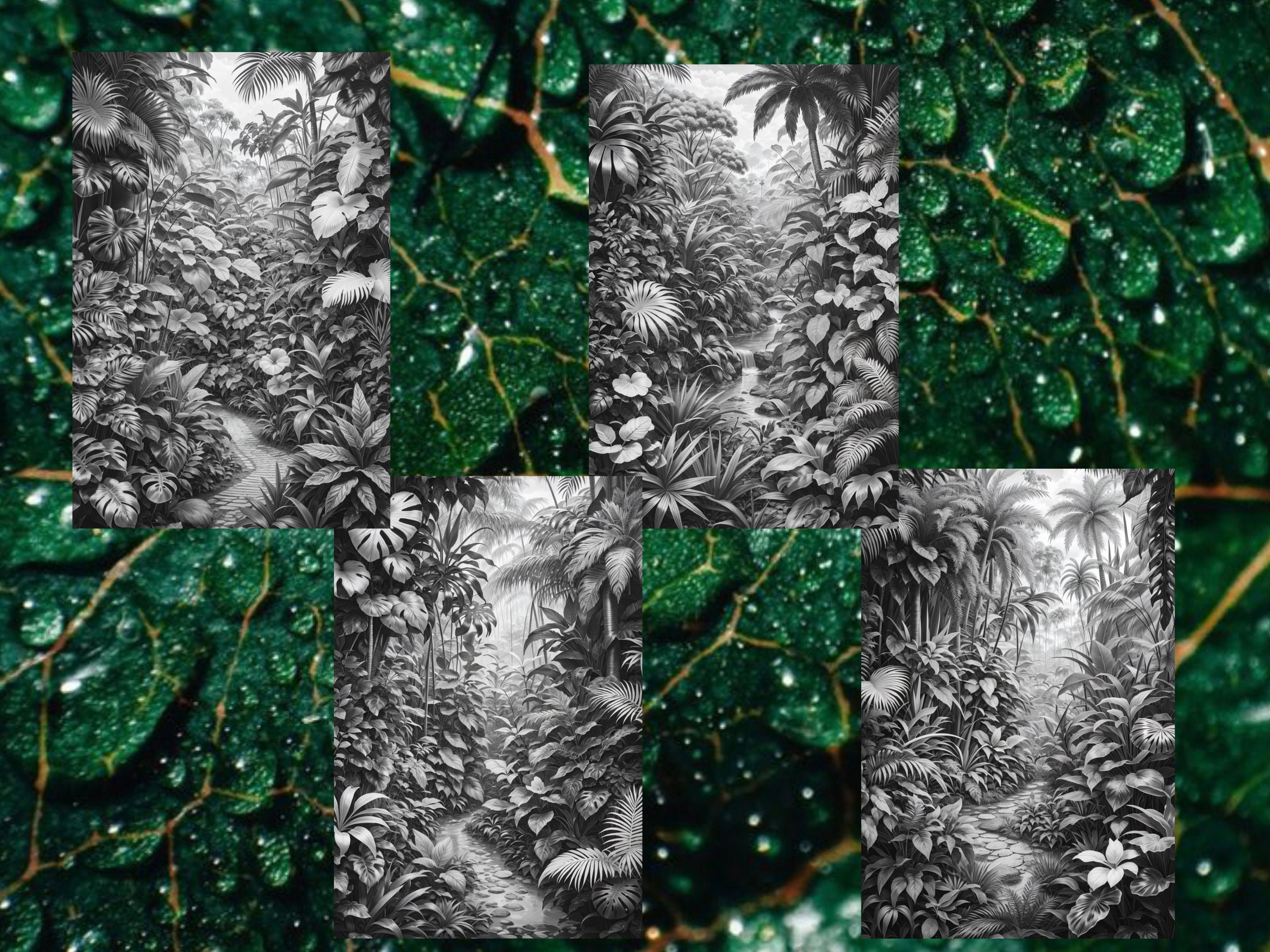 Jungle Coloring Sheets - Etsy