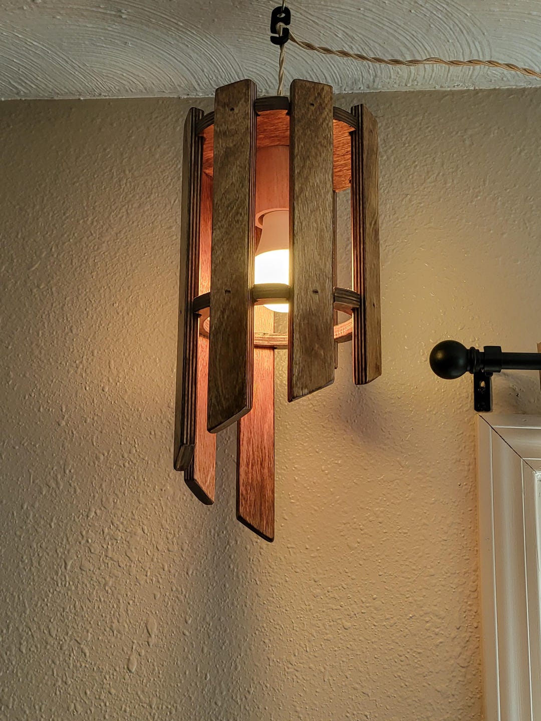 Cnc Wood Lamp With Color Changing Led Bulb - Etsy