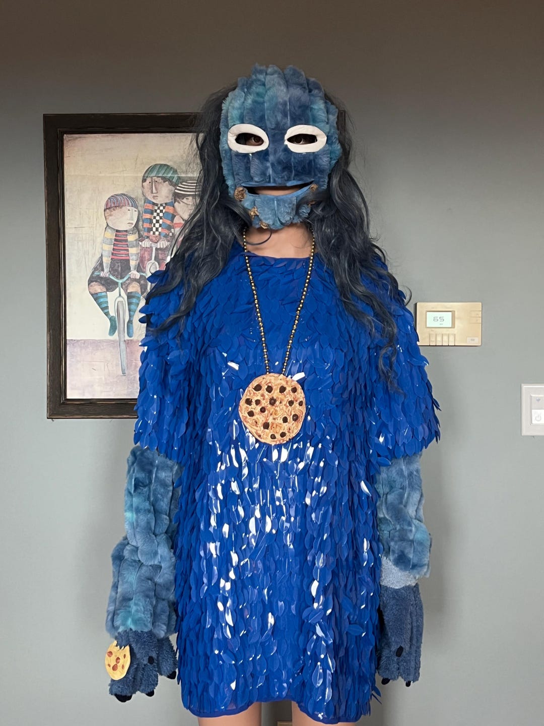 Blue Puppet Monster Masquerade Costume Dress and Hand Crafted Mask - Etsy