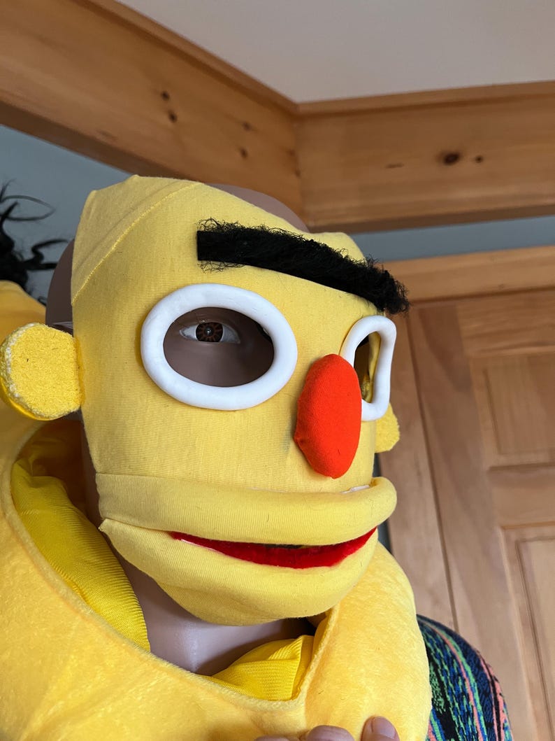 Yellow Monster Masquerade Mask Puppet Costume With Vintage Sweater - Etsy