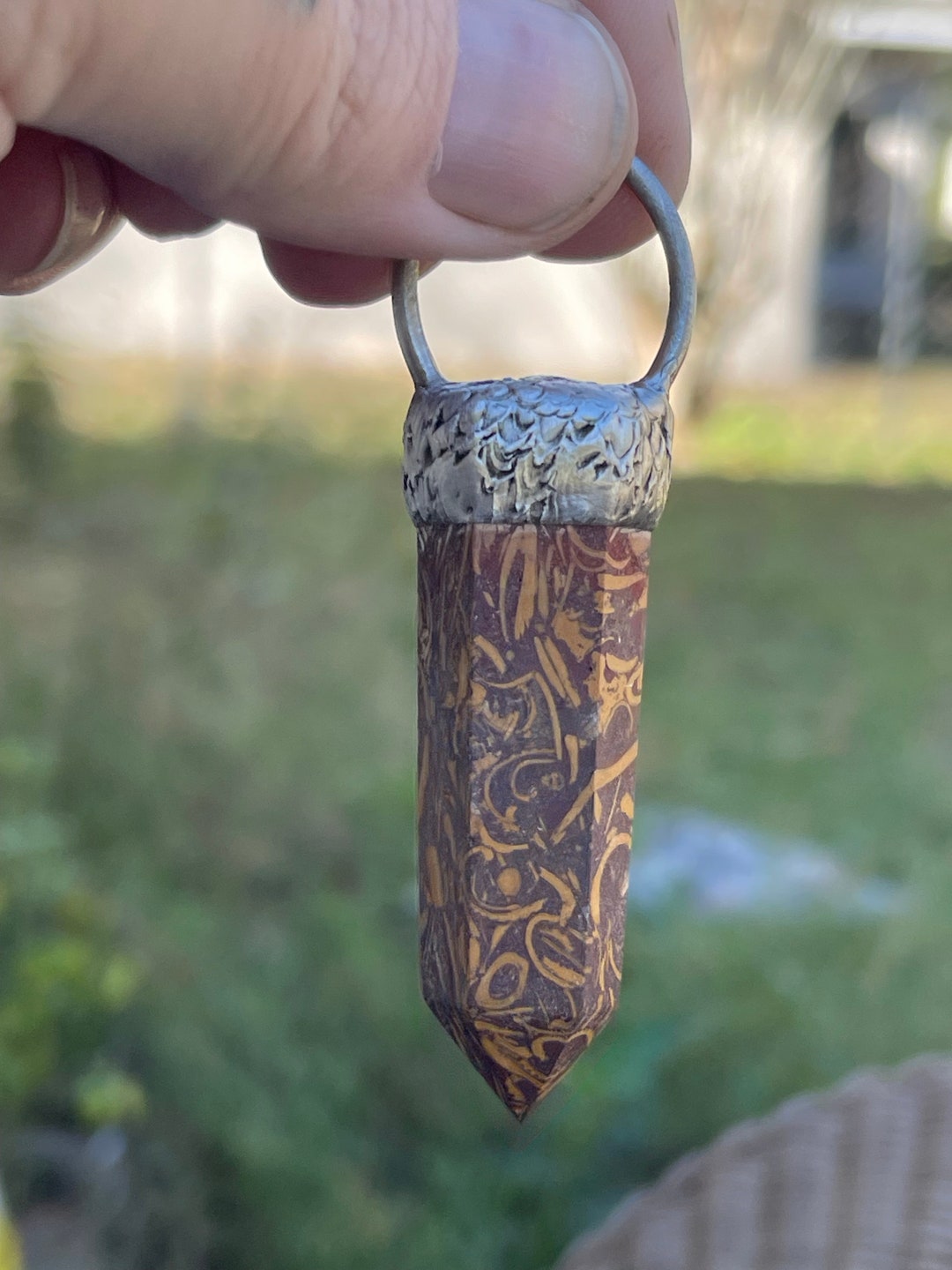 Calligraphy Stone AKA ( Miriam Stone ) Pendant - Etsy