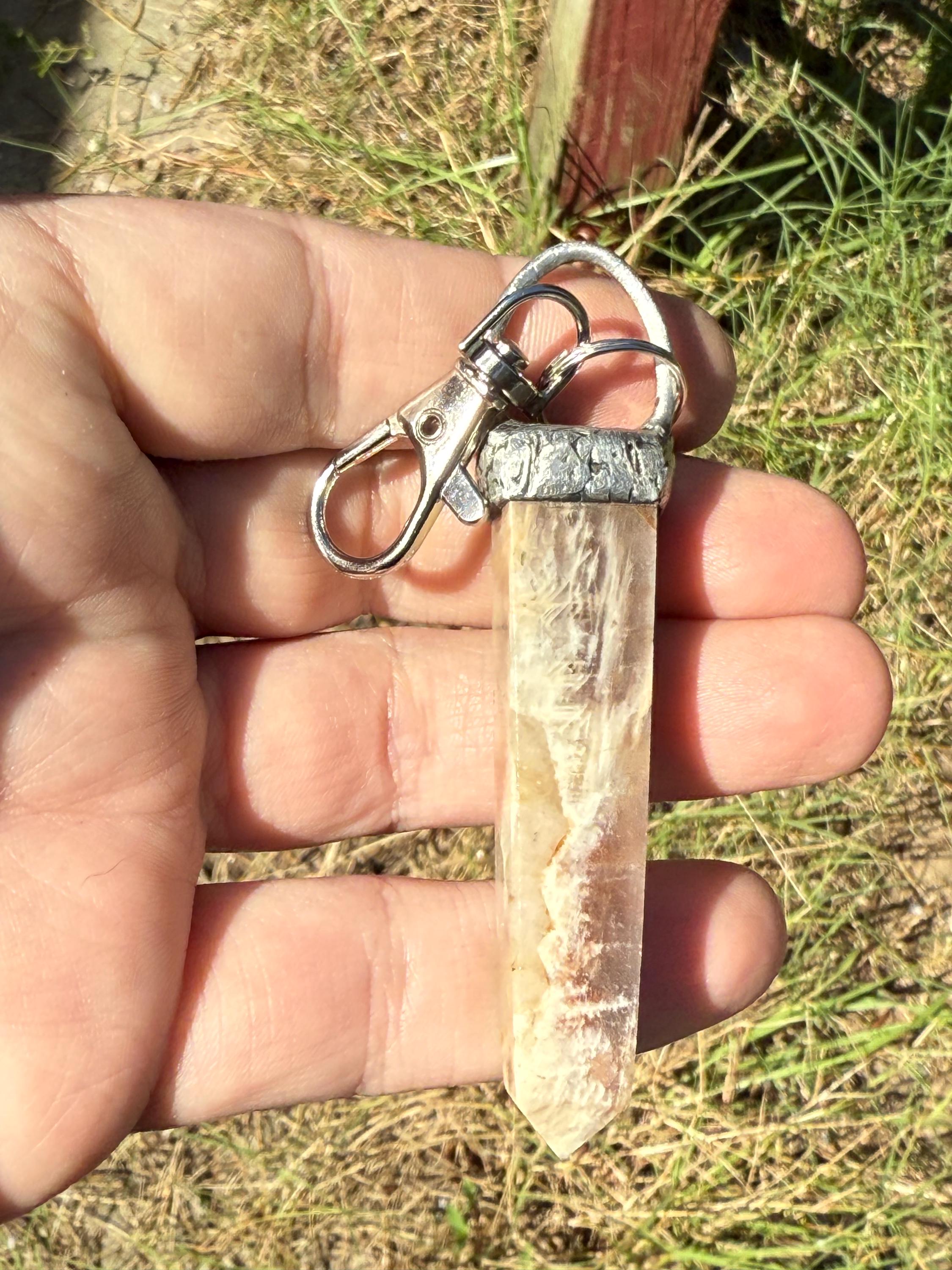 Moonstone / Sunstone Keychain - Etsy