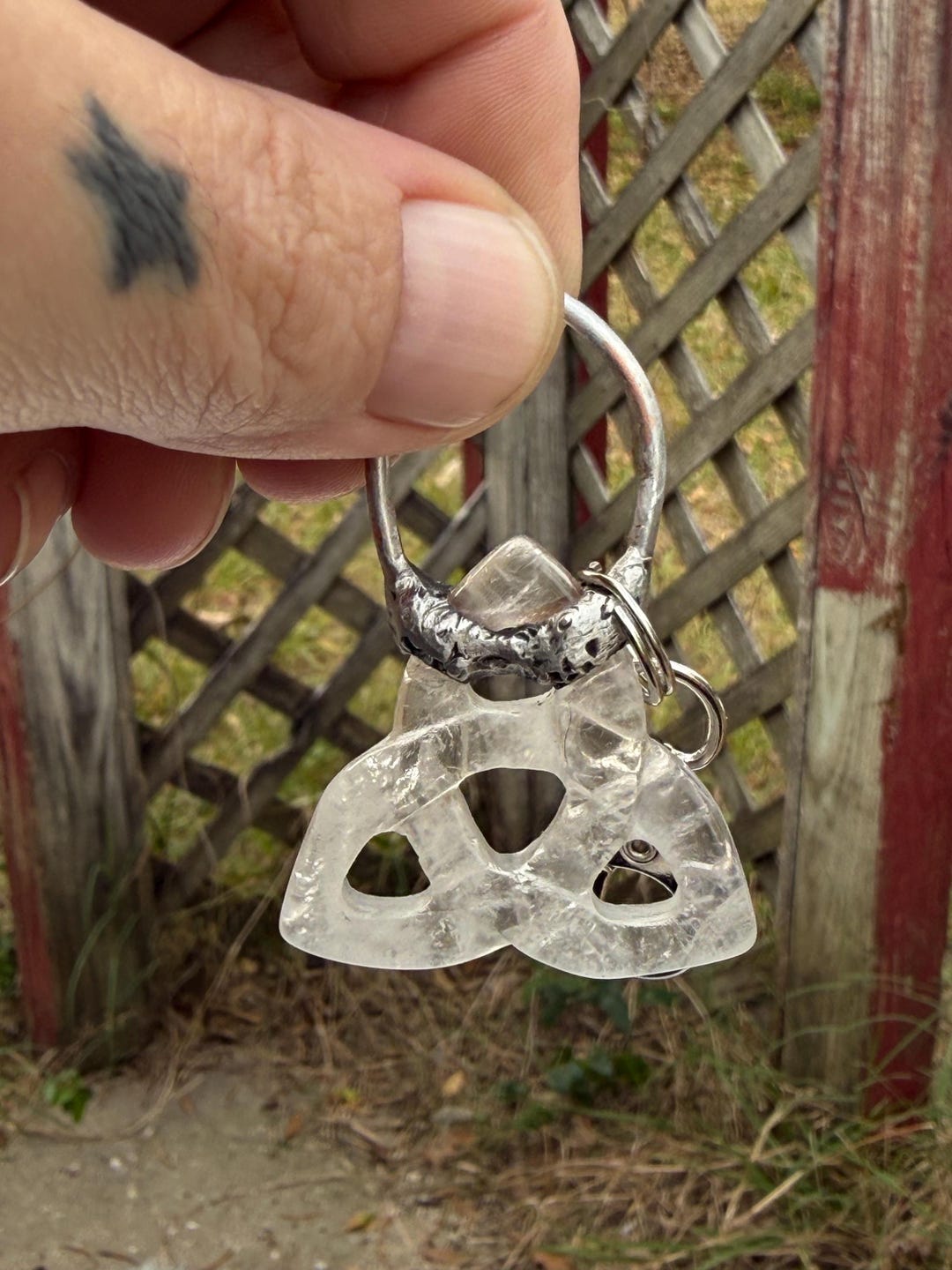 Clear Quartz Trinity Symbol Aka Triquetra Symbol Keychain - Etsy