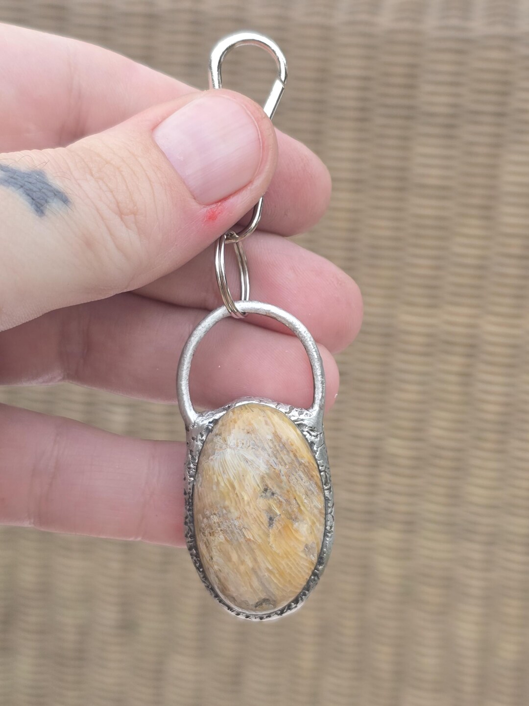 Coral Fossil Keychain - Etsy
