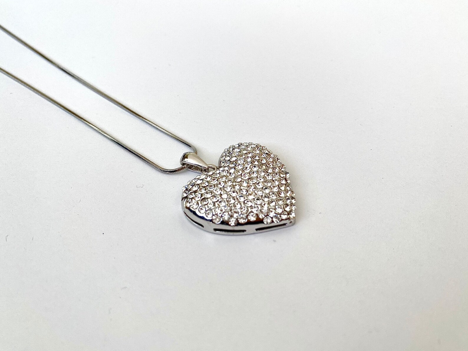 Crystal Heart Pendant Necklace - Etsy