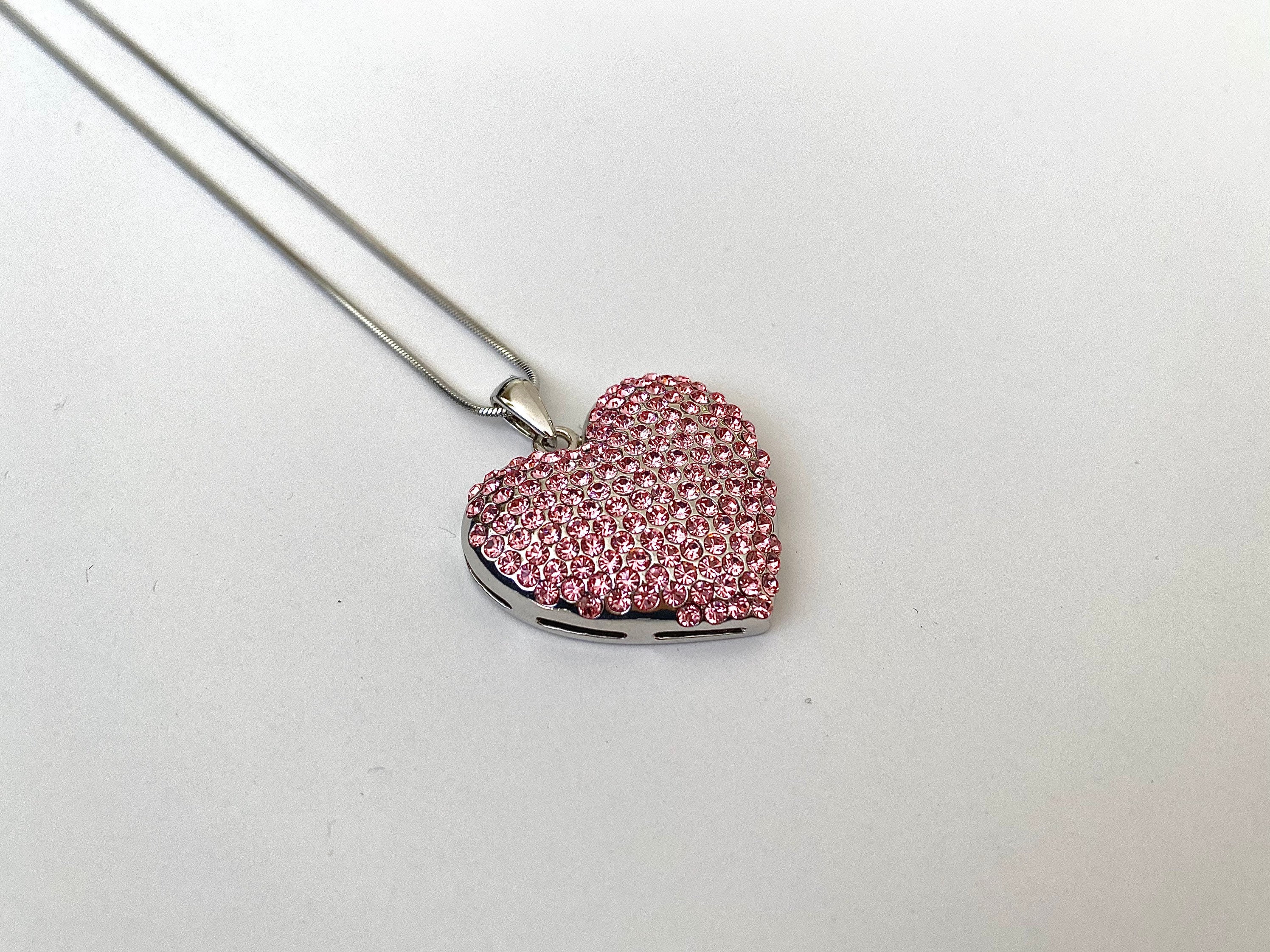 Crystal Heart Pendant Necklace - Etsy