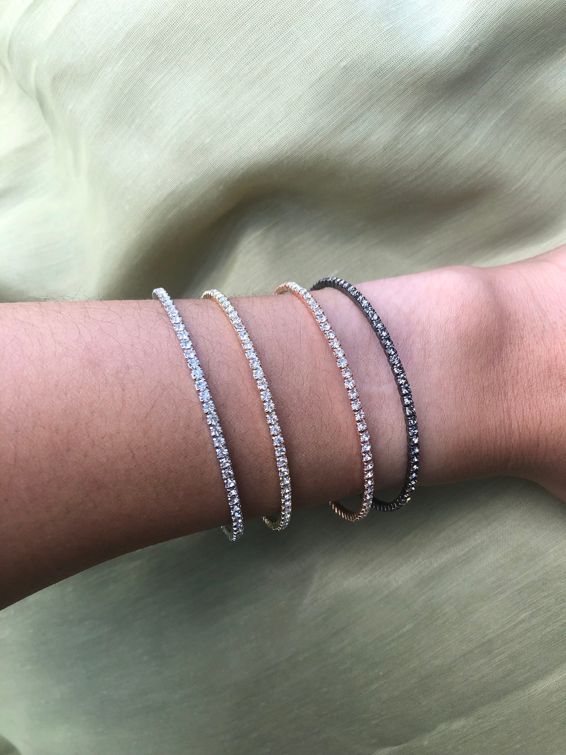 Single Line Flexible Bangle Bracelet - Etsy