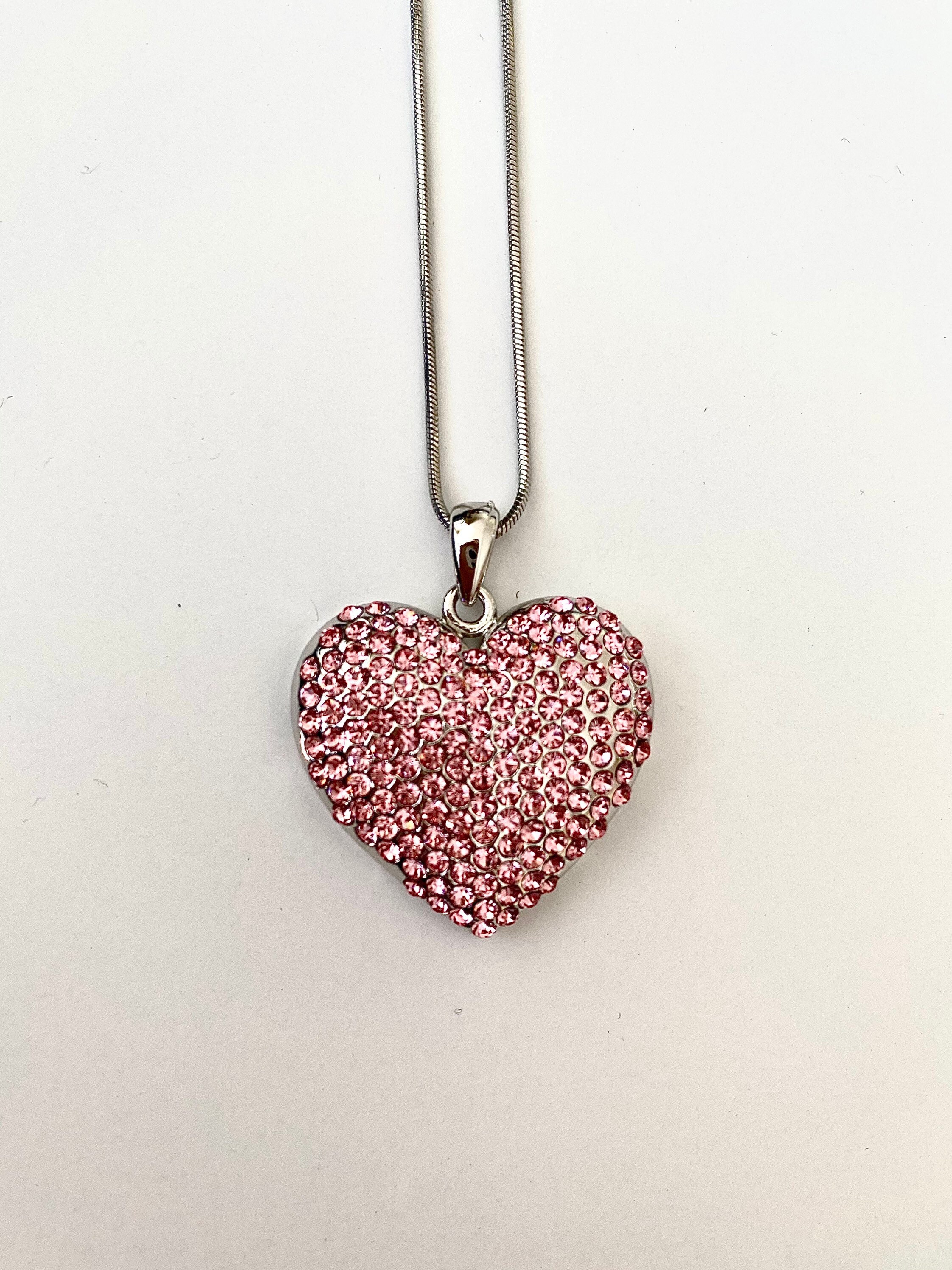 Crystal Heart Pendant Necklace - Etsy