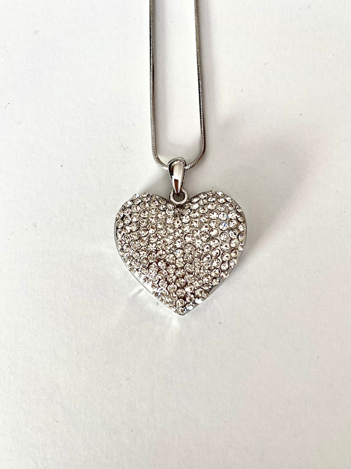 Crystal Heart Pendant Necklace - Etsy