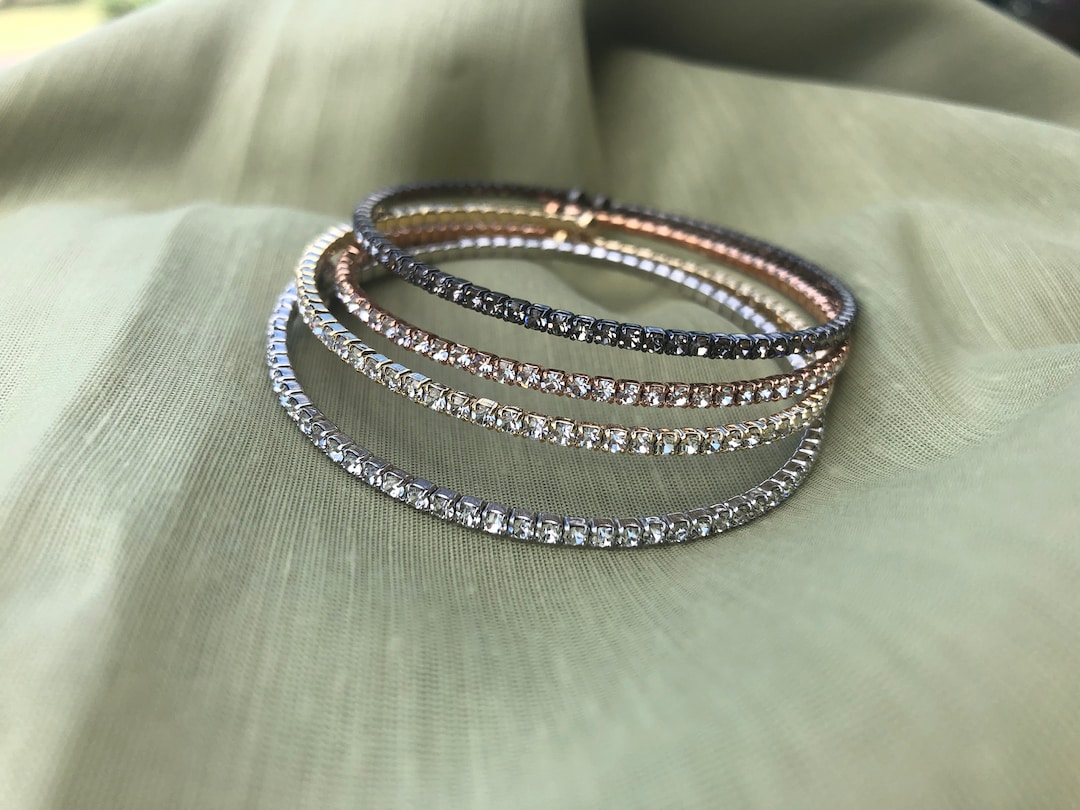 Single Line Flexible Bangle Bracelet - Etsy