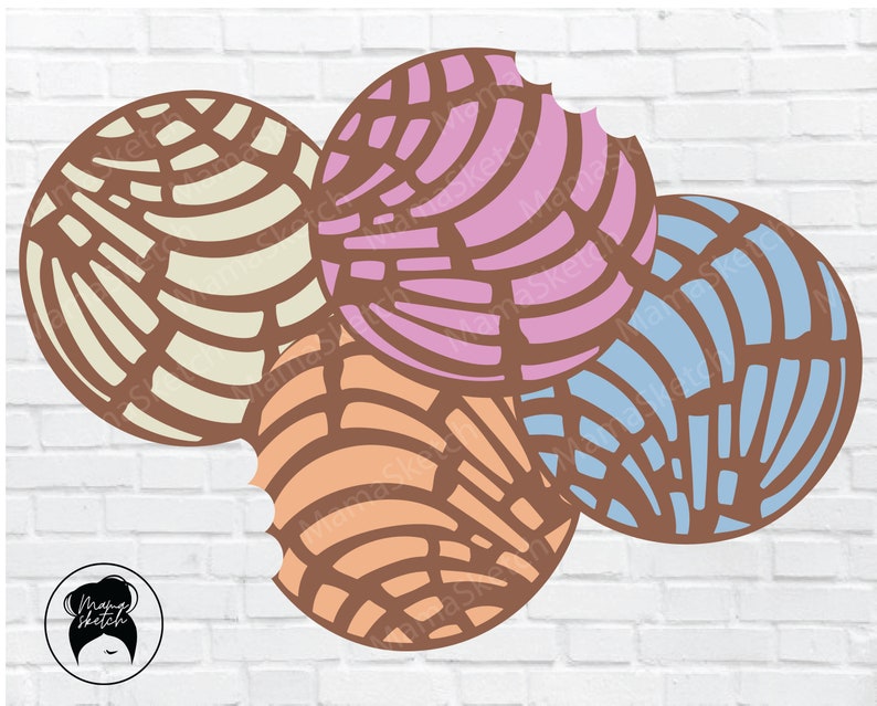 Concha Svg Mexican Sweet Bread Svg Pan Dulce Mexican Food | Etsy