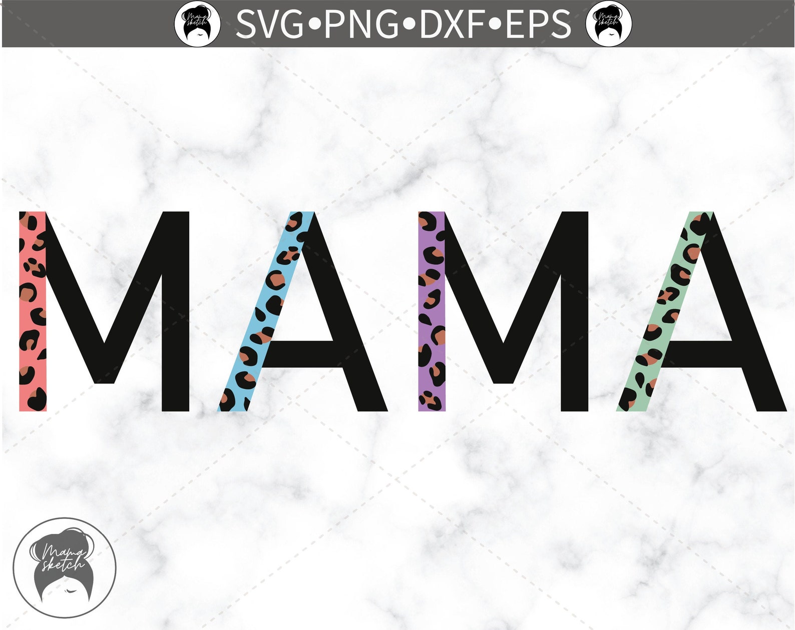 Mama Cheetah Pattern Svg, Png, Dxf, Eps, Cheetah Print, Mom Life ...