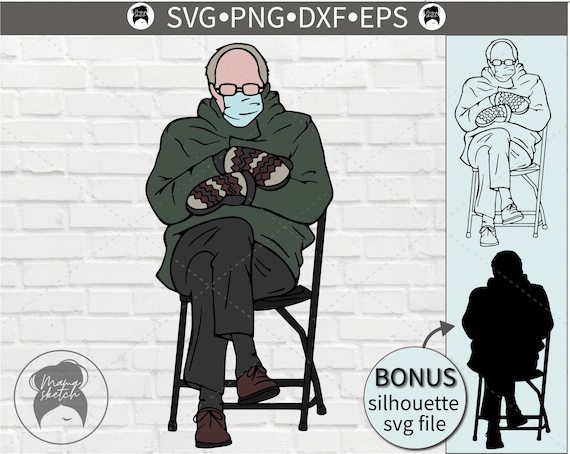 Bernie Sanders Svg Png Dxf Eps Bernie Mittens Svg Face Mask | Etsy