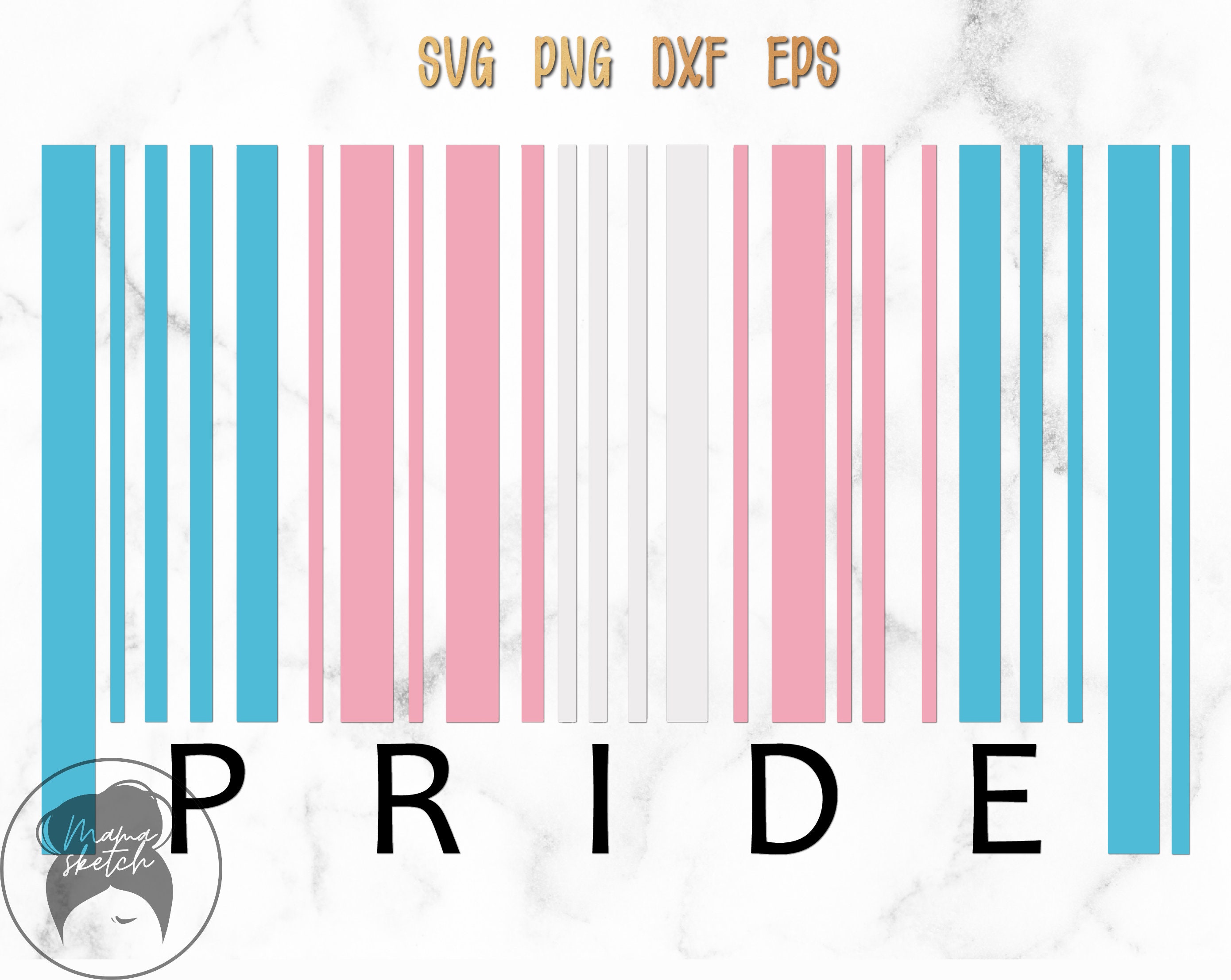 Transgender Pride Barcode Svg Png Eps Dxf, Pride Flag, LGBTQ Gay Pride ...