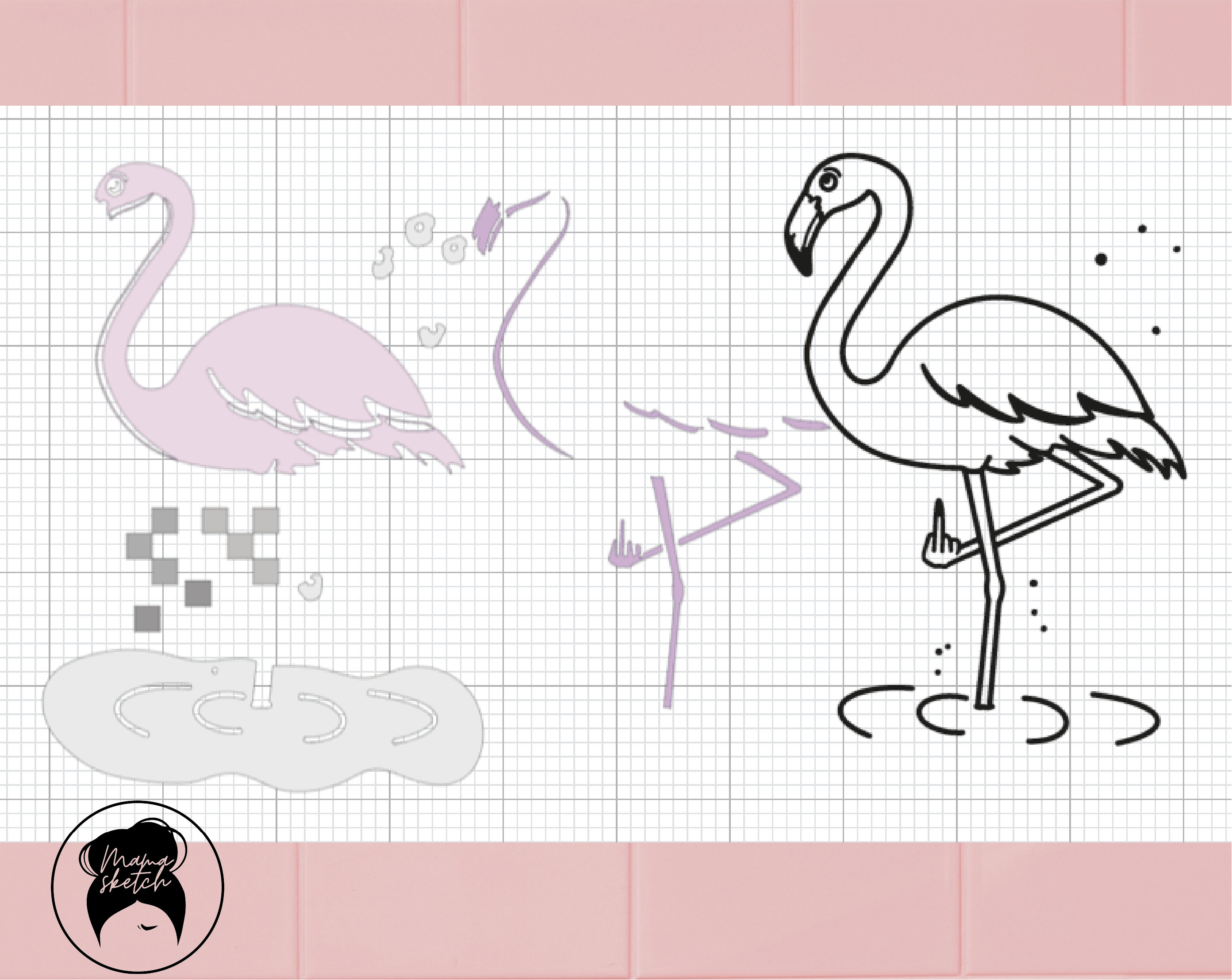 Flamingo With Middle Finger Svg Sensor Svg Funny Flamingo - Etsy Australia