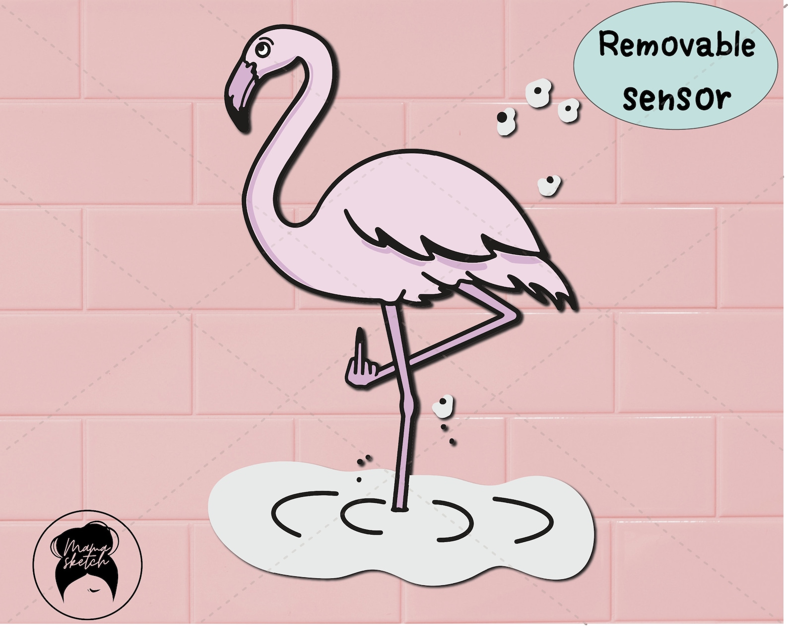 Flamingo With Middle Finger Svg Sensor Svg Funny Flamingo | Etsy