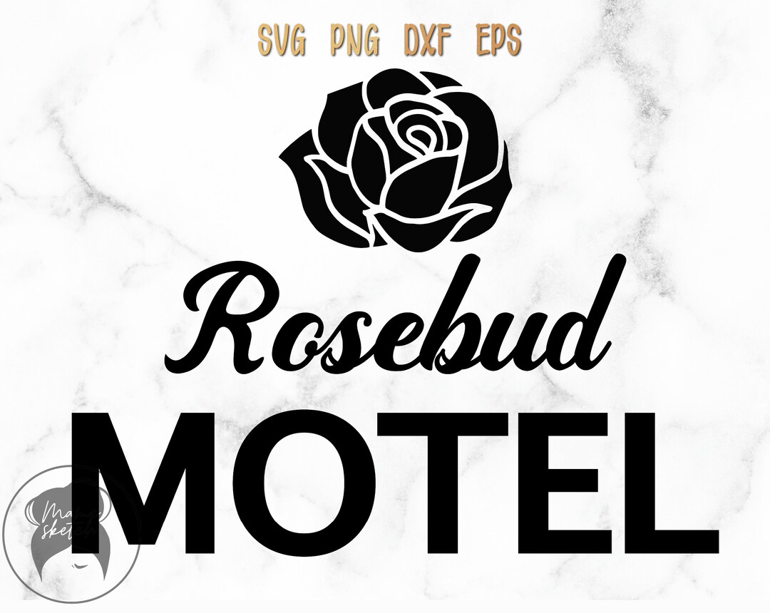 Rosebud Motel With Rose Drawing Svg, Pop Culture Svg, Rose Flowers ...