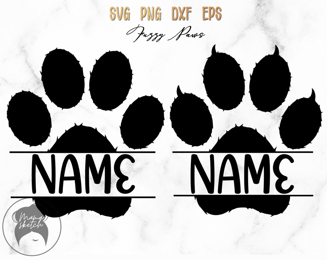 Fuzzy Dog Paw Svg, Fuzzy Cat Paw Svg, Animal Paw Svg, Pet Paw, Digital ...