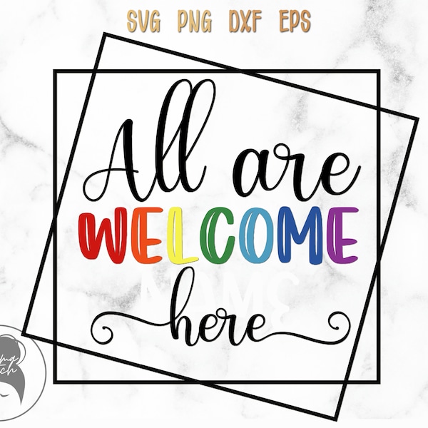 Everyone is Welcome Here Png - Etsy