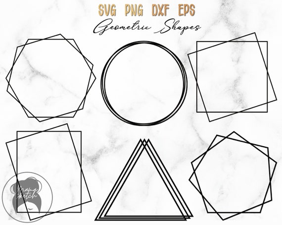 Geometric Shape Bundle Svg Shape Frames Svg Border Shapes - Etsy