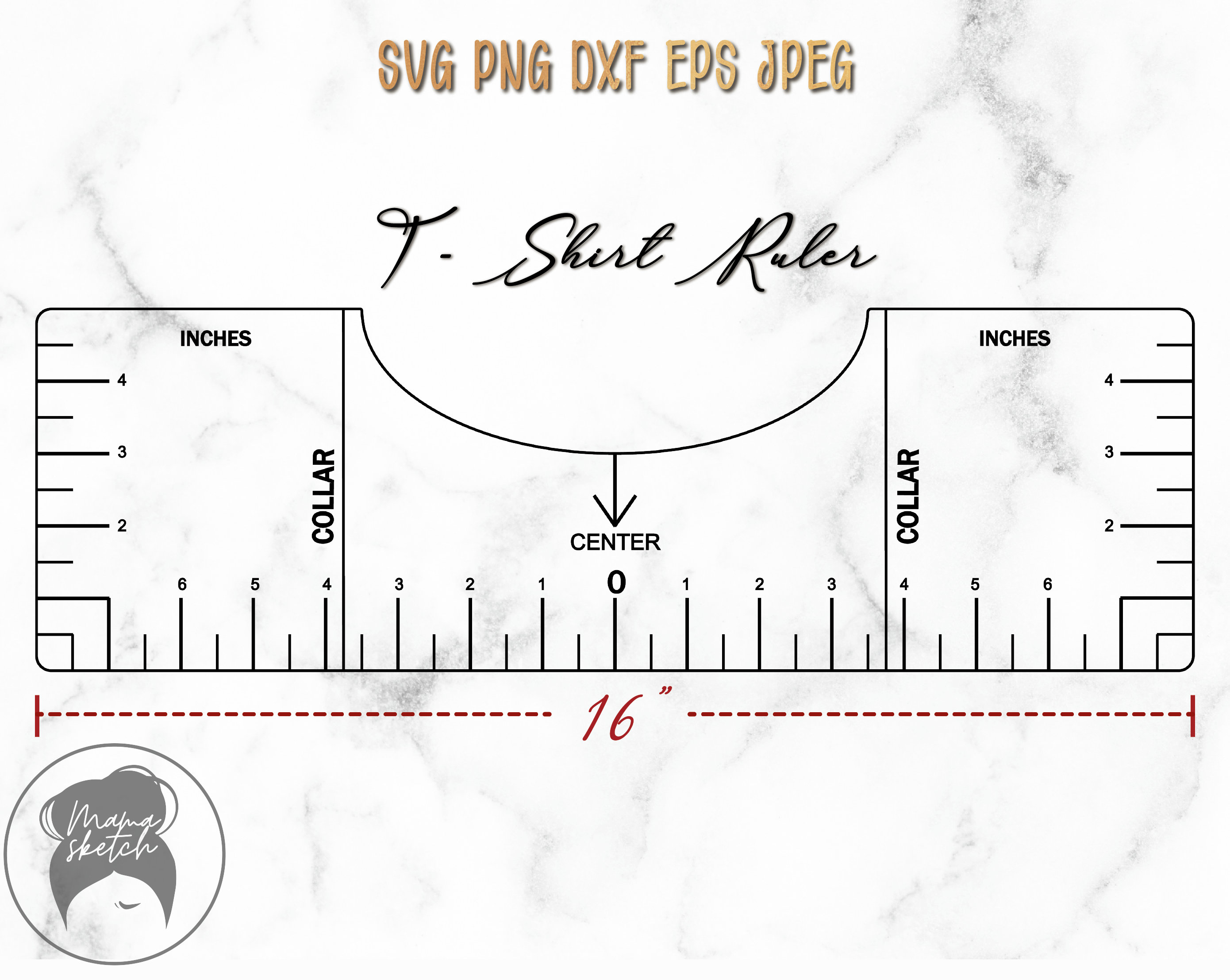 T-shirt Ruler T-shirt Alignment Tool Printable T-shirt - Etsy