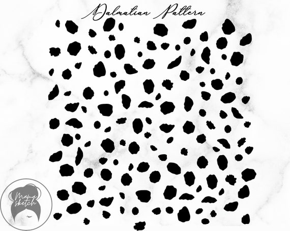 Dalmatian Print Svg Png Eps Dxf Dalmatian Spots Cut Files | Etsy