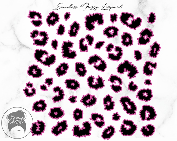 Fuzzy Leopard Print With Offset Path Svg Seamless Animal - Etsy