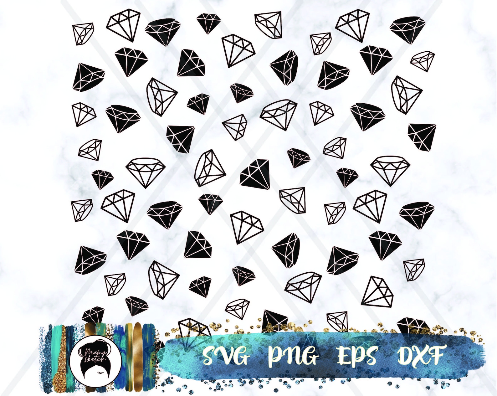 Diamond svg Diamond Silhouette svg Diamond for Cricut cut | Etsy