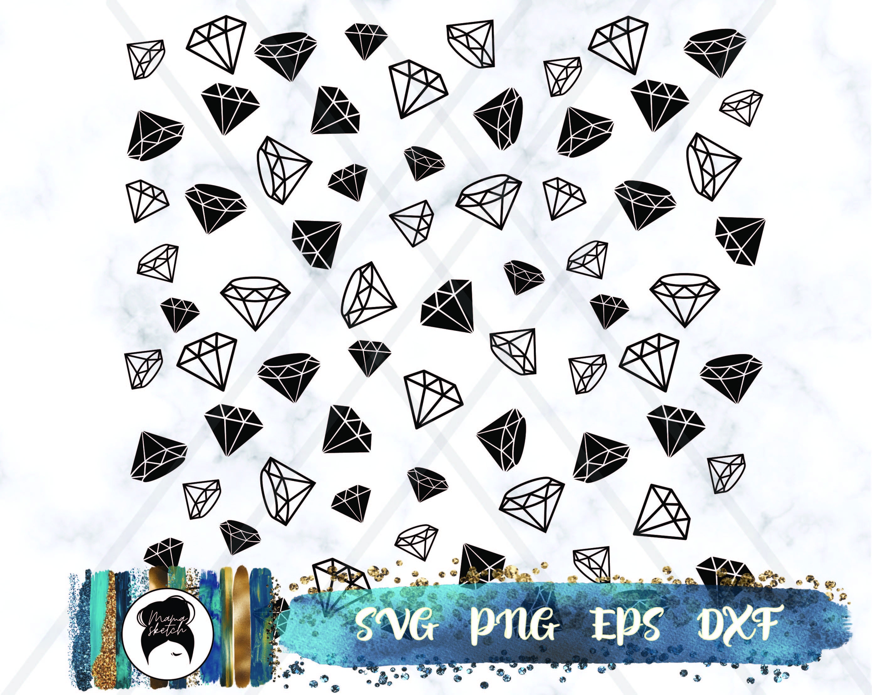 Diamond svg Diamond Silhouette svg Diamond for Cricut cut | Etsy