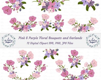 Floral swag clip art | Etsy