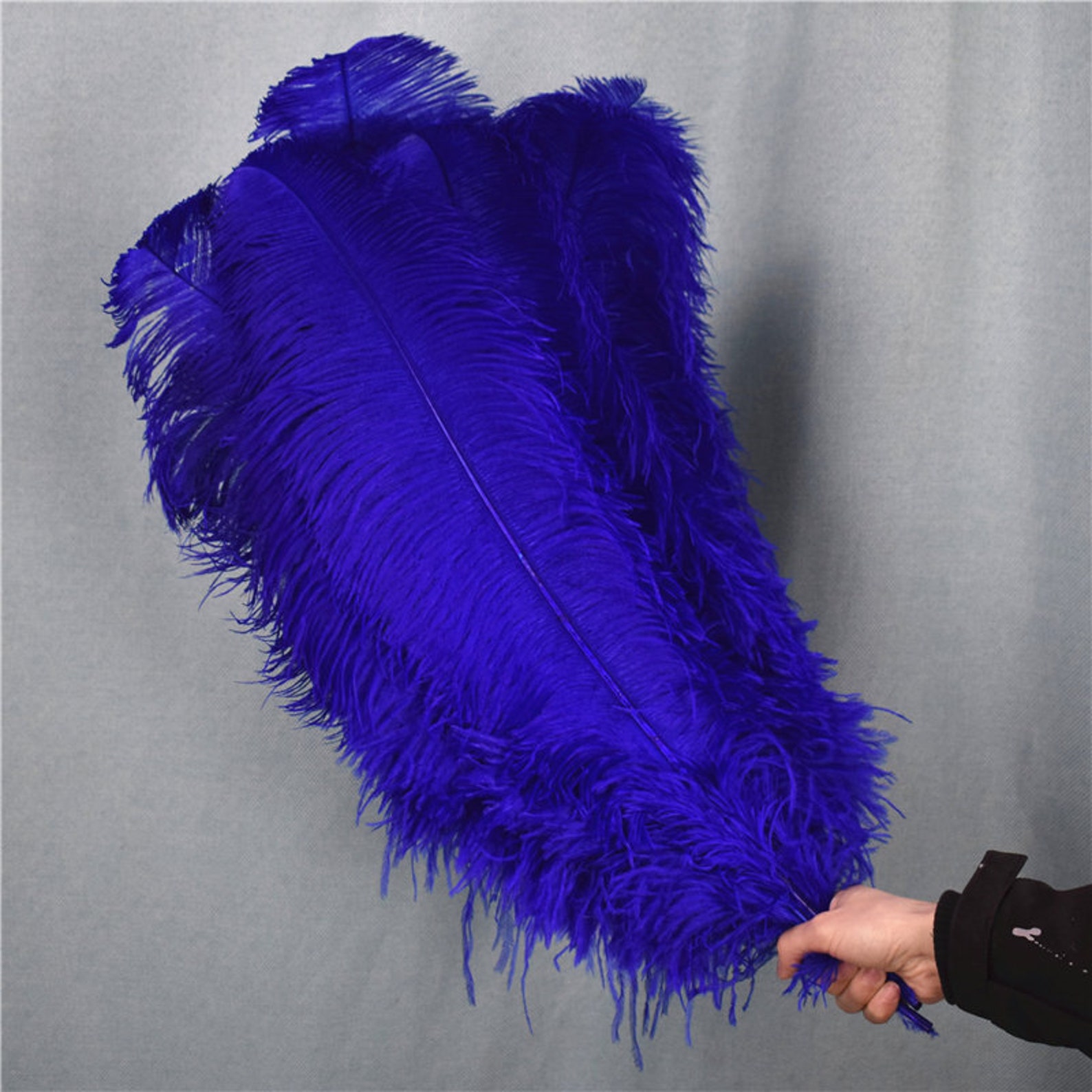 100 Pcs Sapphire Ostrich Feather for Crafts Wedding Decoration Natural ...